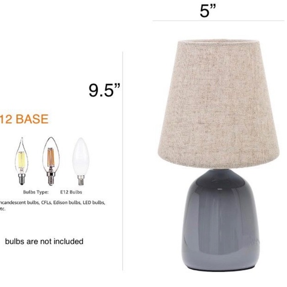 Accents | 95 Tall Traditional Ceramic Thimble Base Bedside Table Desk ...